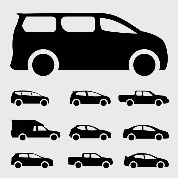Black Cars Icon Vector Set Gray Background Stock Vector by ©whon.004 ...