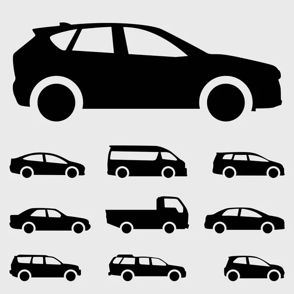 Black Cars Icon Vector Set Gray Background Stock Vector by ©whon.004 ...