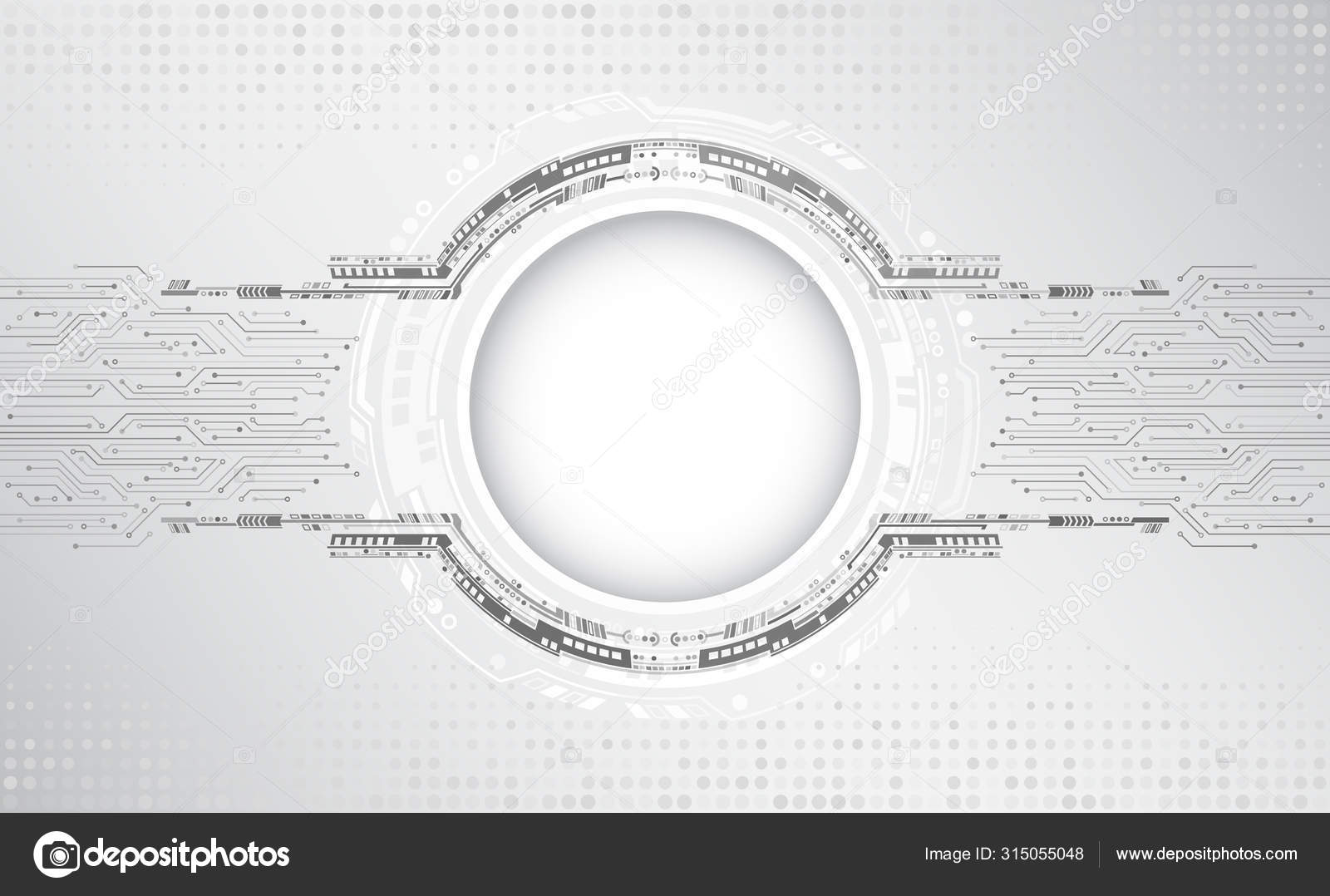 Digital internet communication on grey background. Abstract global sci ...