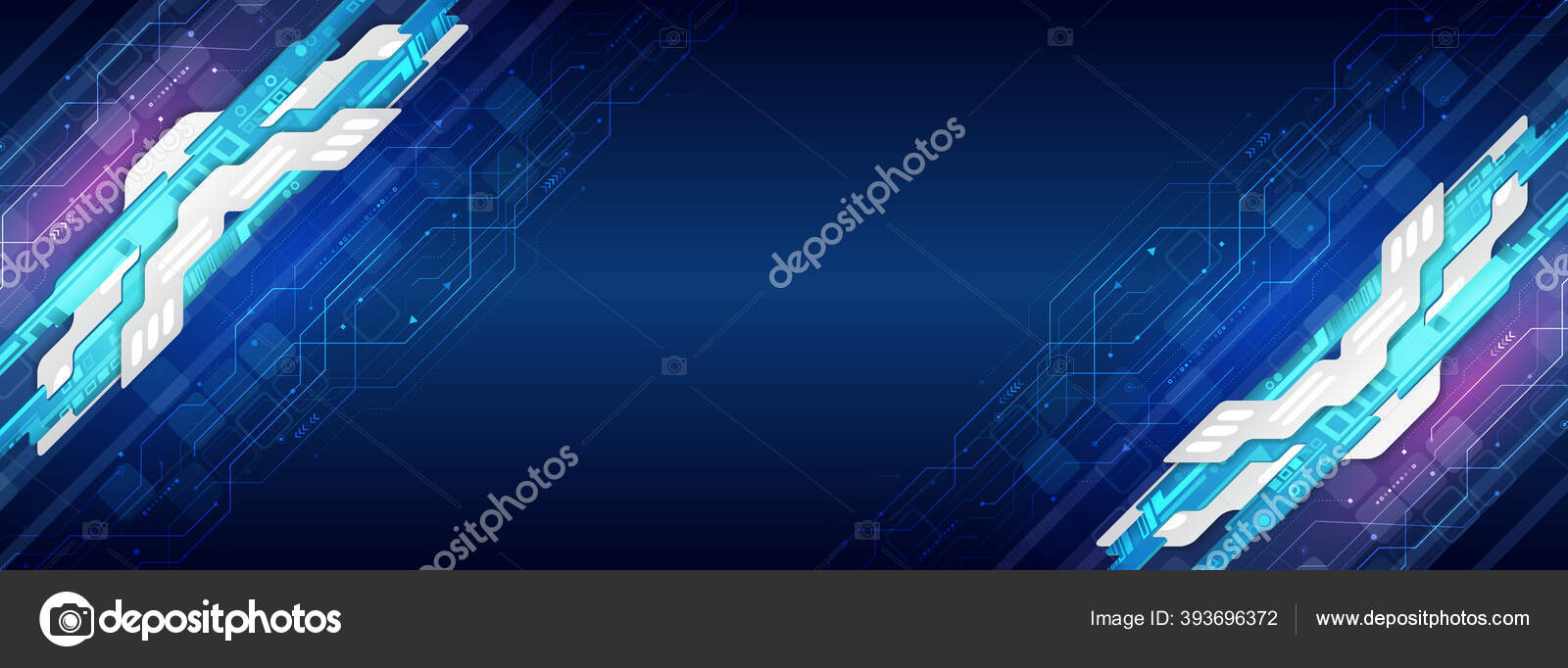 Tech Vector Illustration Various Technology Elements Wide Digital ...