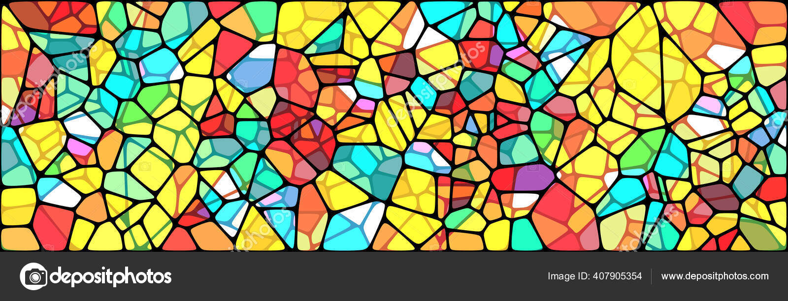 Vector Illustration Abstract Vitrage Background Decorative Stained ...