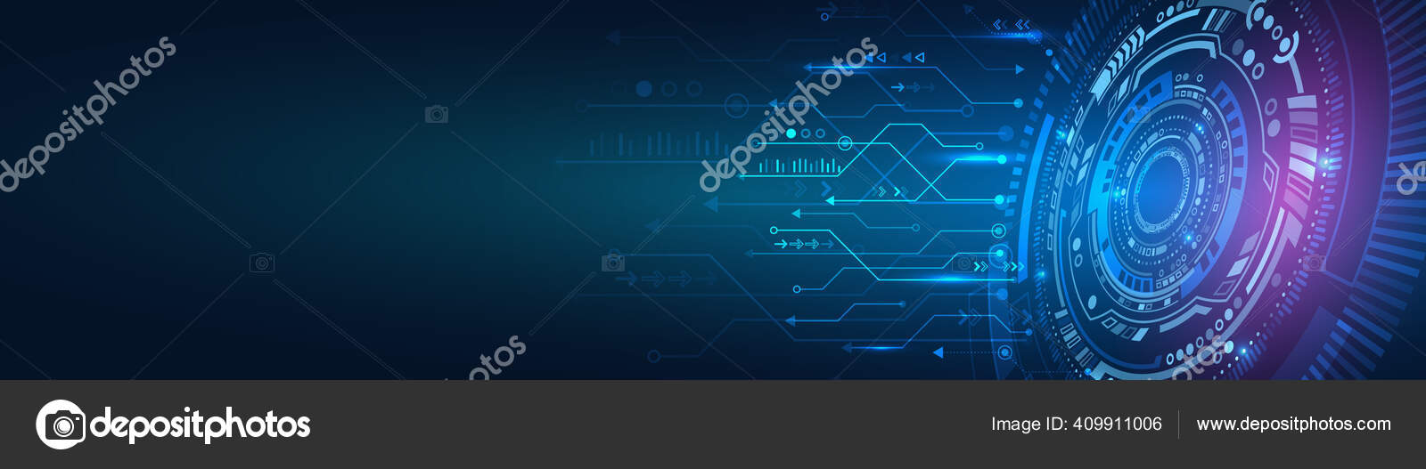 Tech Circuit Board Design Innovation Concept Abstract Futuristic Wide ...