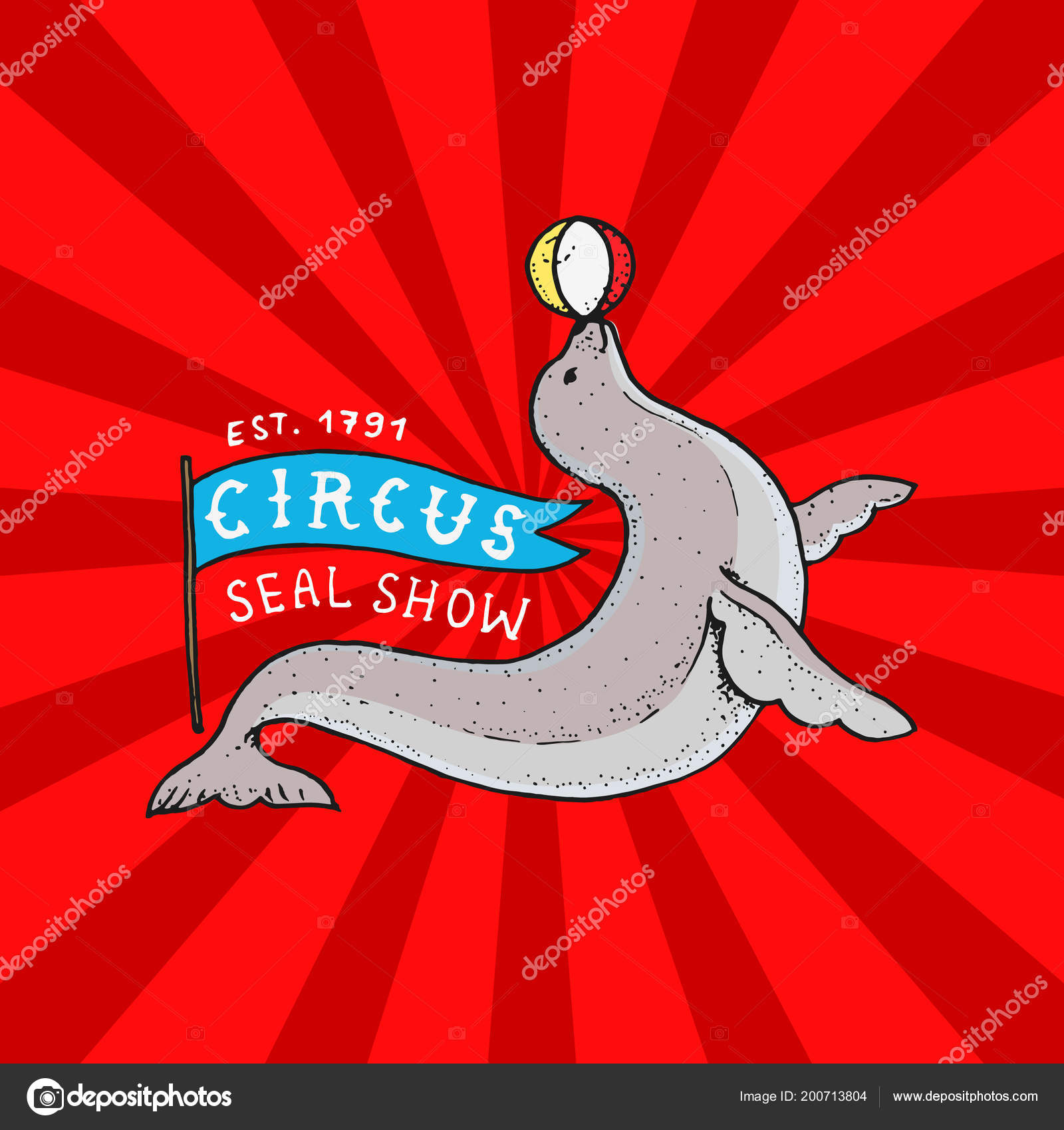 Vintage Circus Seal