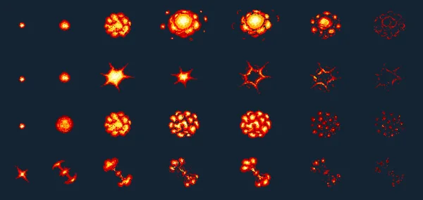 Sprite sheet for cartoon fire explosion, mobile, flash game effect ...