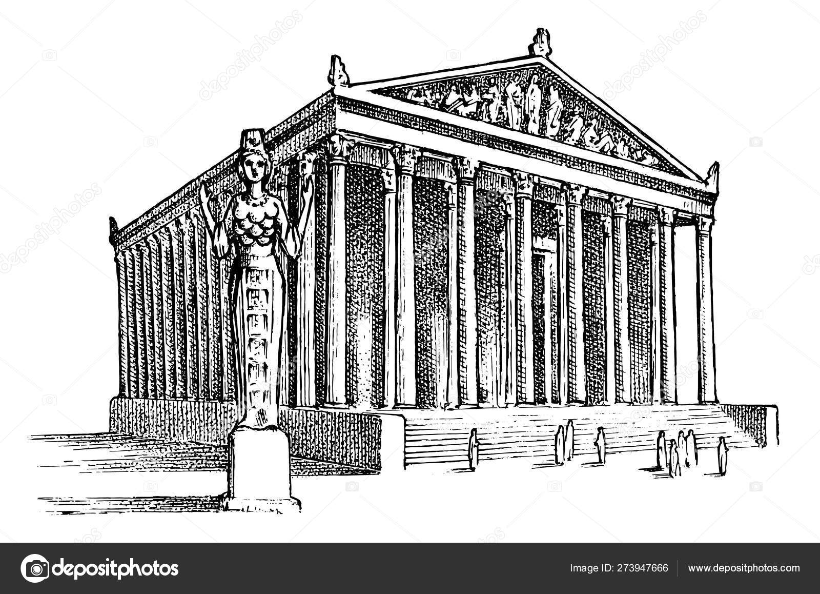 Seven Wonders of the Ancient World. Temple of Artemis at Ephesus. The ...