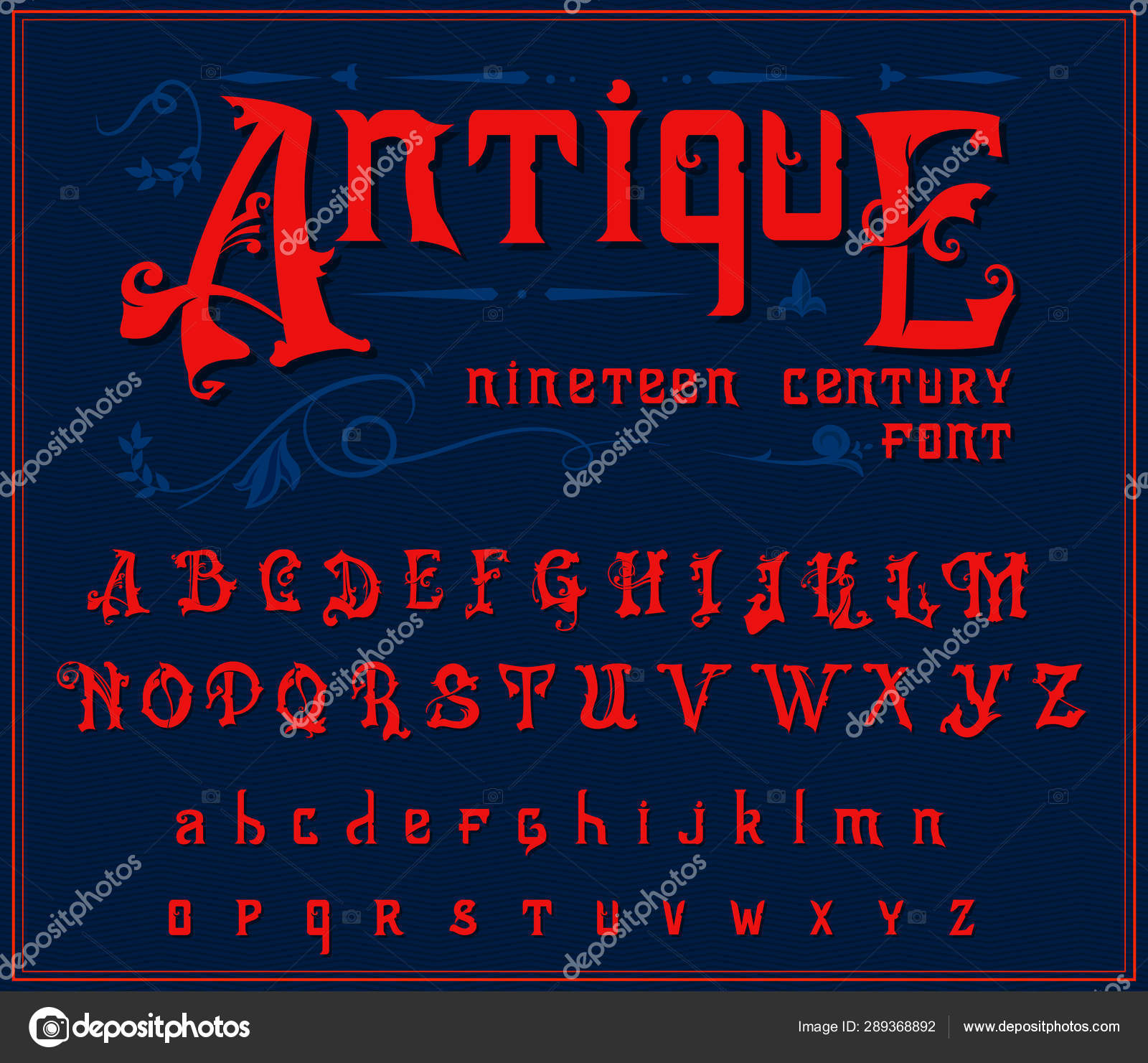 Old Timey Alphabet Letters