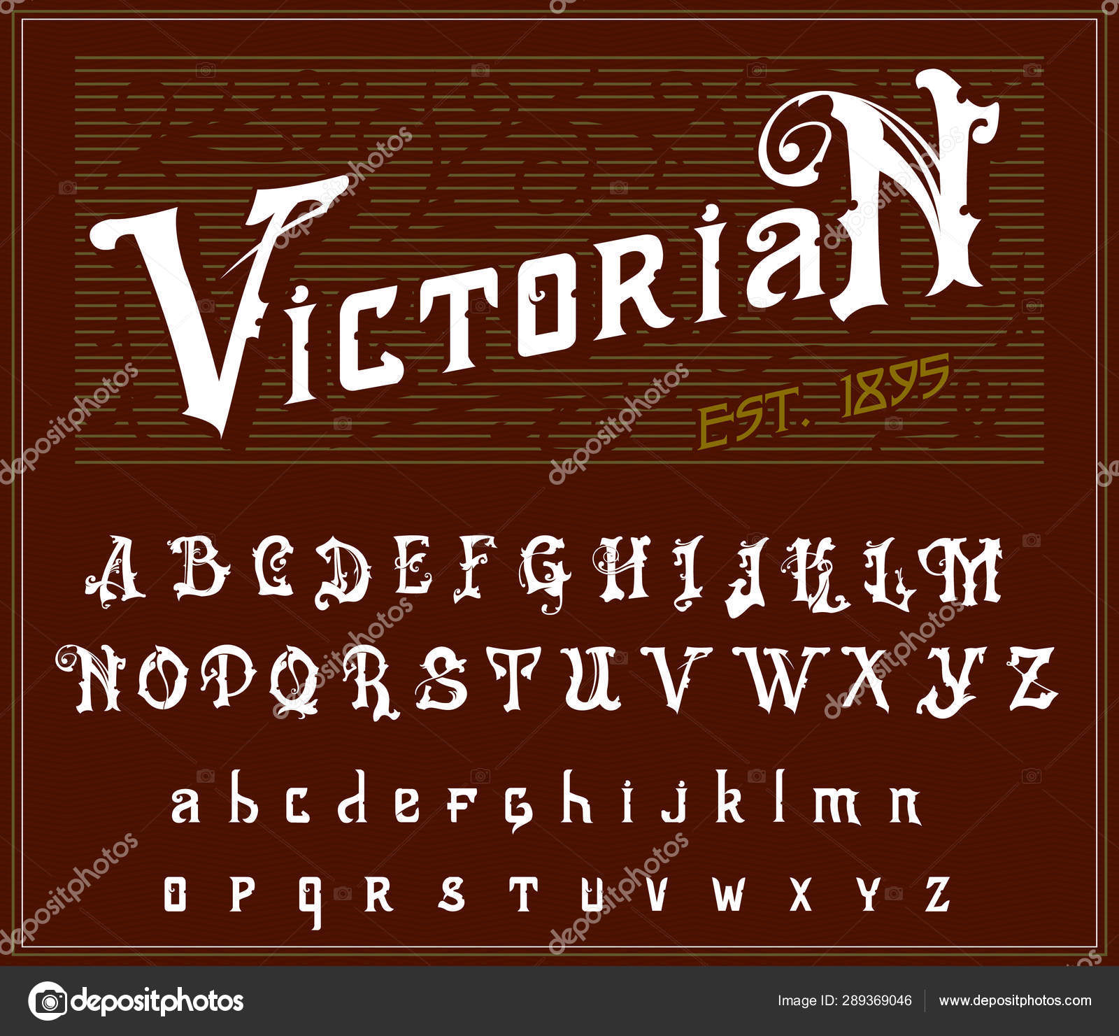 Alfabeto De Fonte De Caligrafia Antiga Letras De Estilo Gótico Fonte