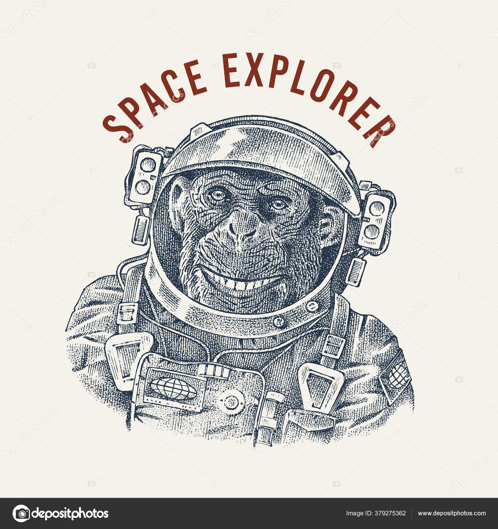 Monkey Astronaut Tattoo