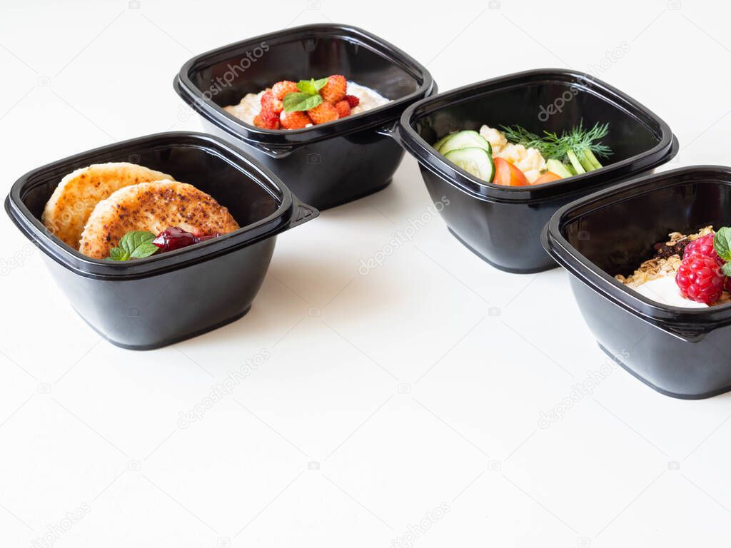 Un desayuno saludable. Comida fitness. Coma el concepto correcto ...