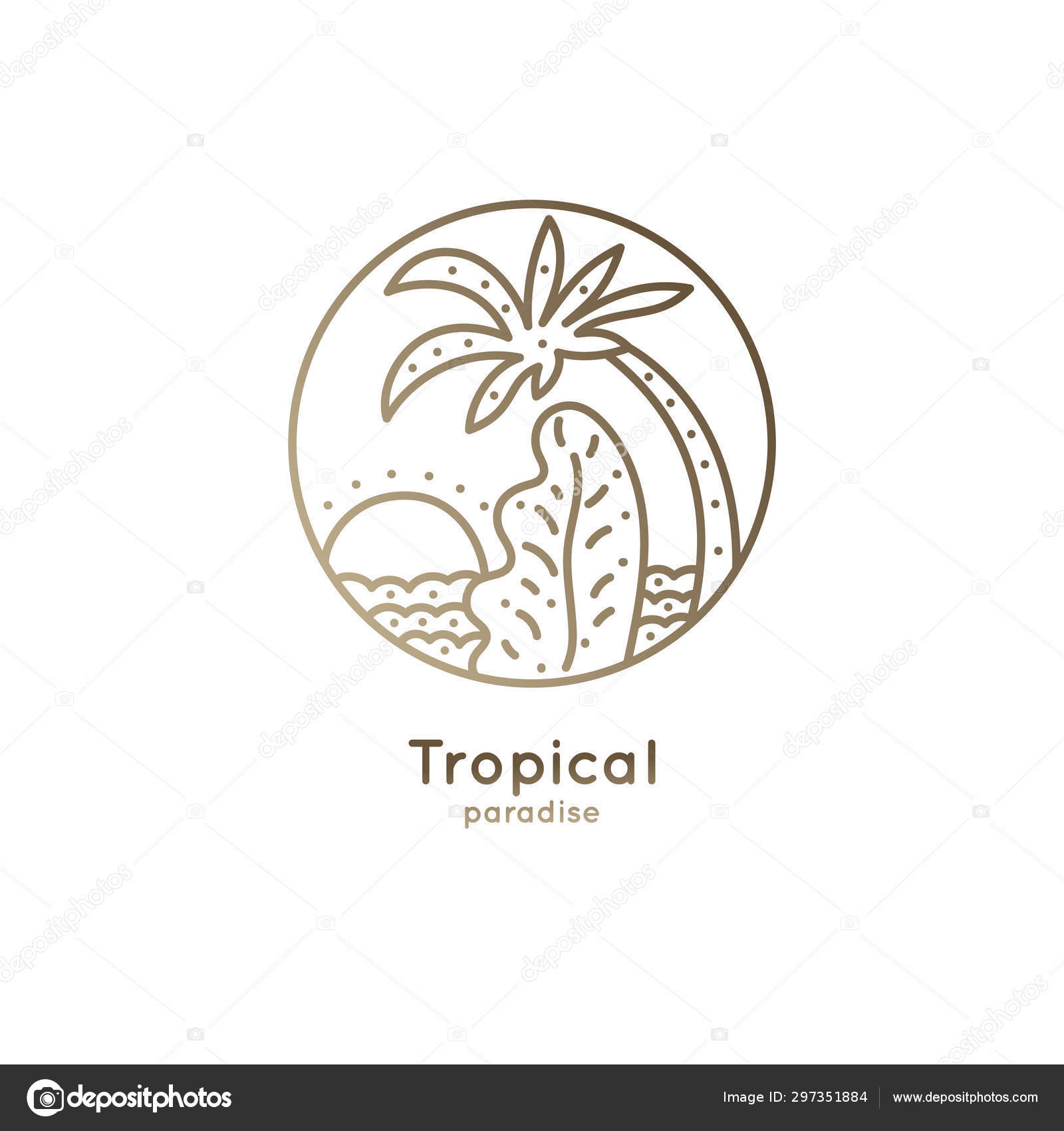 Logo Tropics illustration Stock Vector by ©ElenShine 297351884