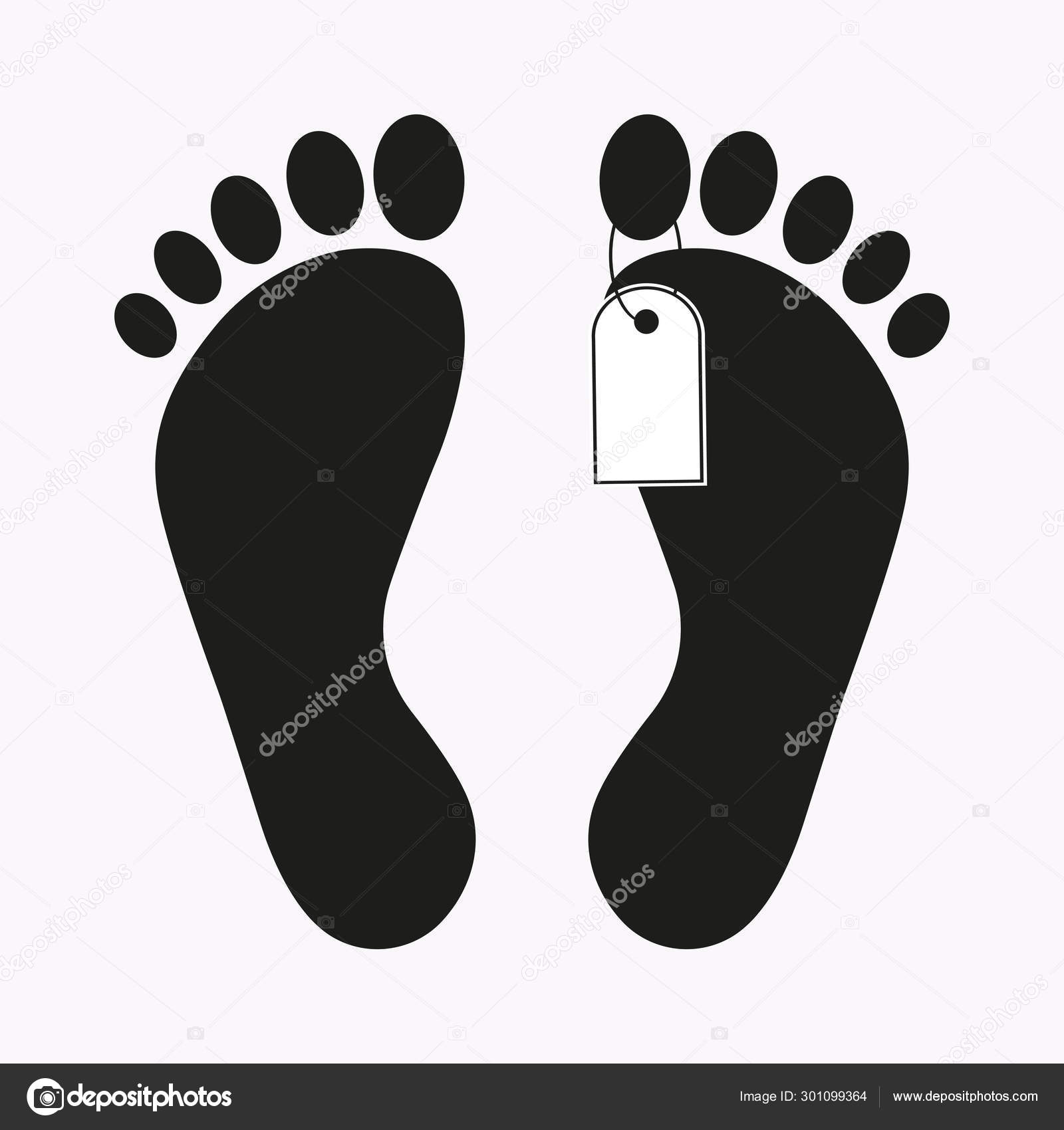 Legs Death Tag Dead Man's Body Morgue Stock Vector by ©Elena3567 301099364