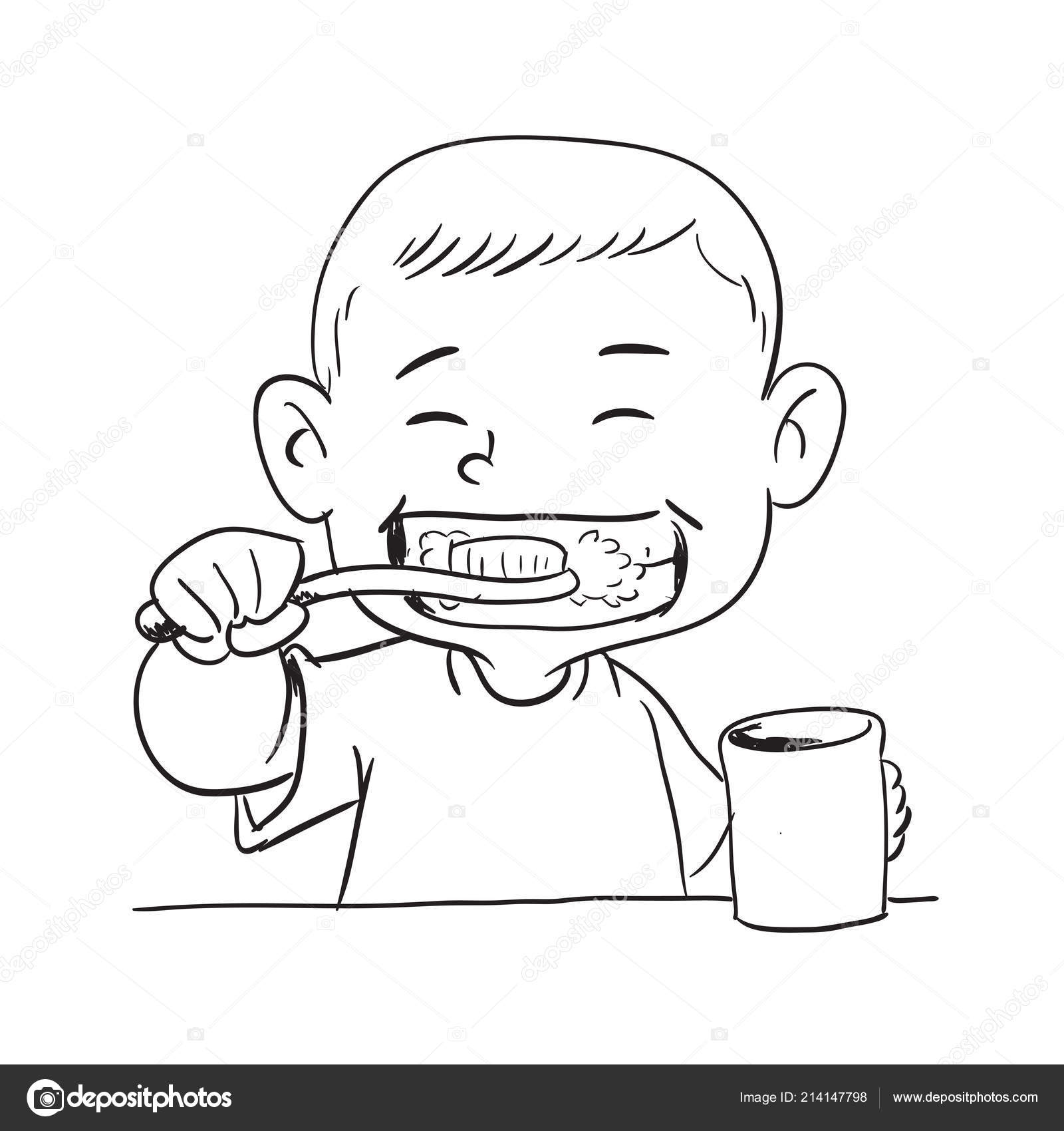 Toothbrush Drawing For Kids