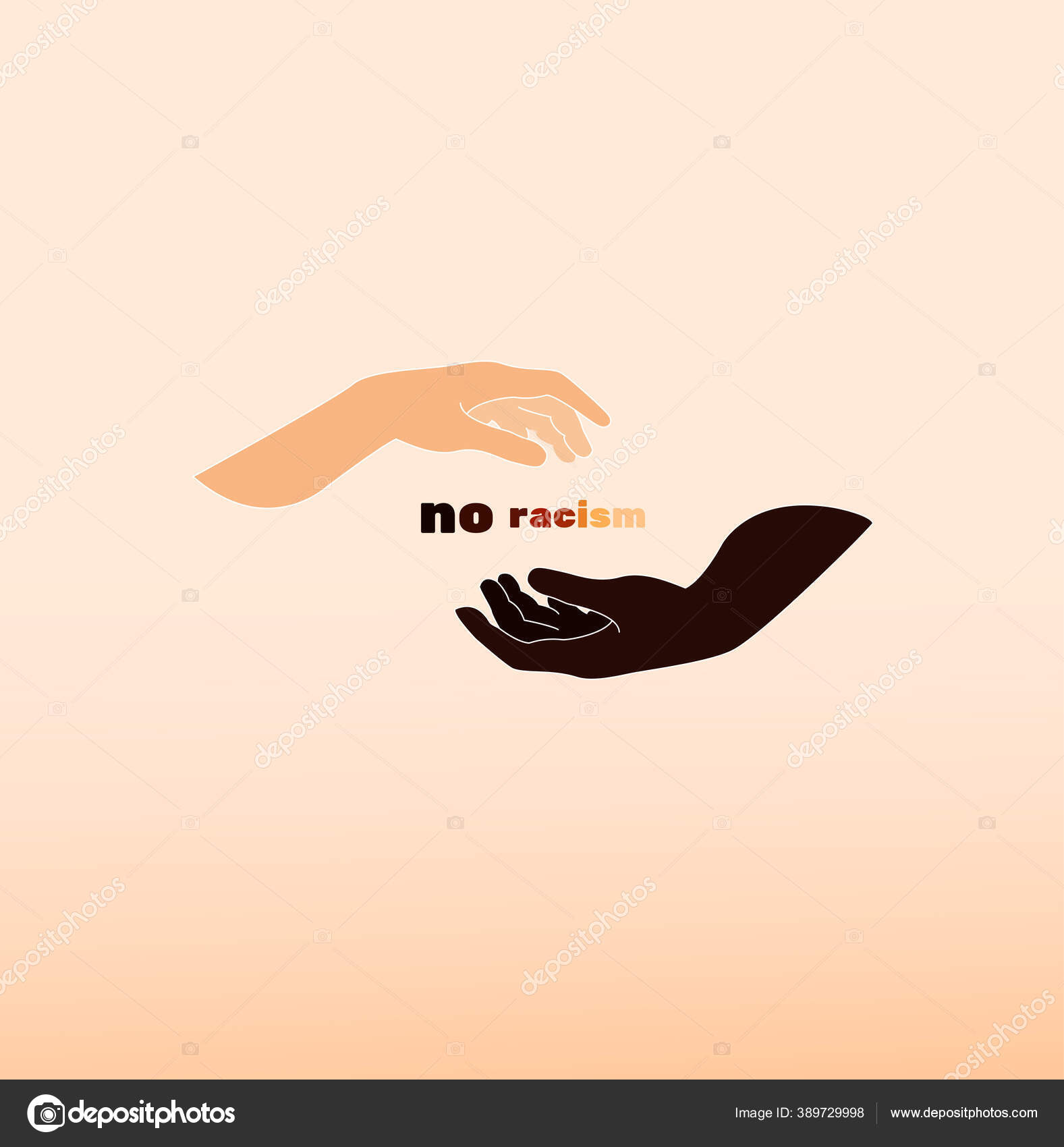 Poster Racism White Black Hands Stock Vector Image by ©nata4natali ...