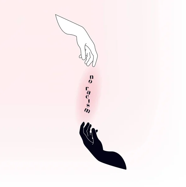 Poster Racism White Black Hands Stock Vector Image by ©nata4natali ...