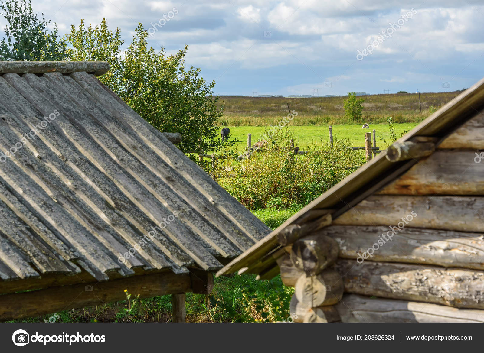 Old Wooden Rural Building Hrananiya Products ⬇ Stock Photo, Image by ...