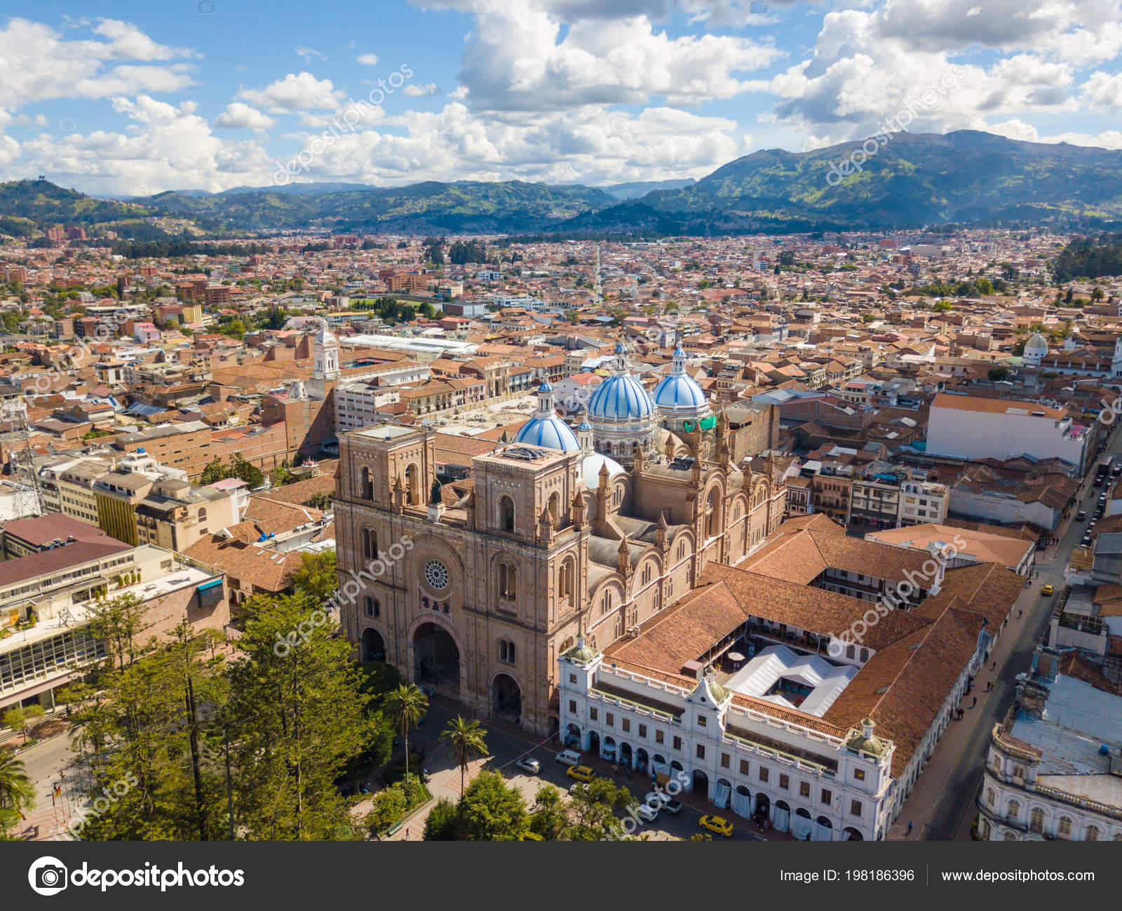 Cathedral Immaculate Conception City Panorama Aerial View Cuenca Ecuador Stock Photo by ...
