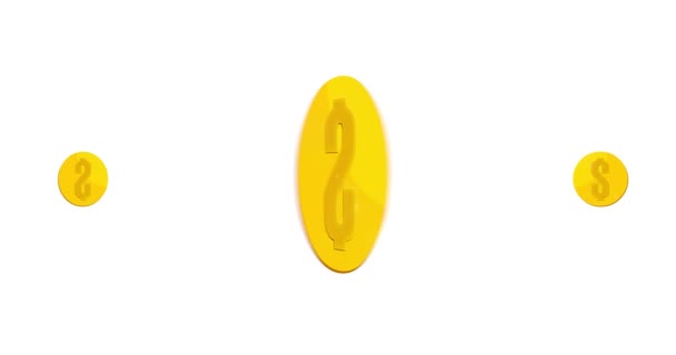 Flipping Coin Animation 360 Degrees Spinning Coin Static Lens Flare ...