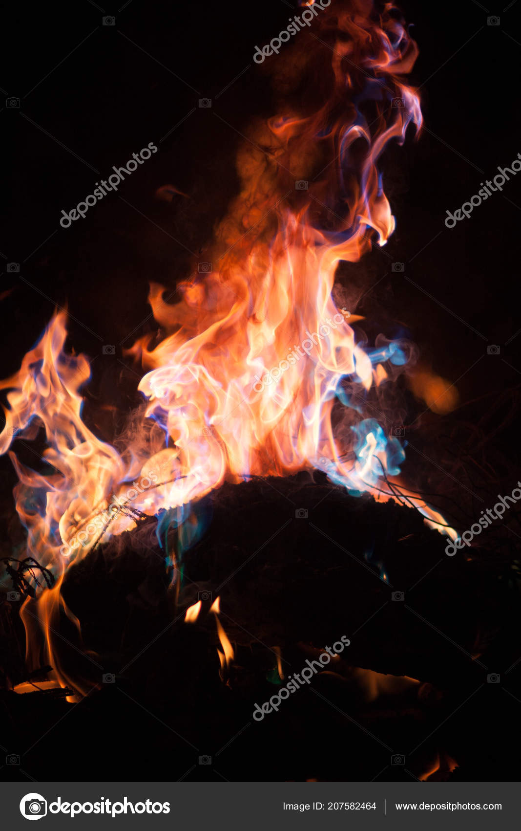 Magic Fire Figure Fire Halloween Fire Fire Fire Inquisition Stock Photo ...