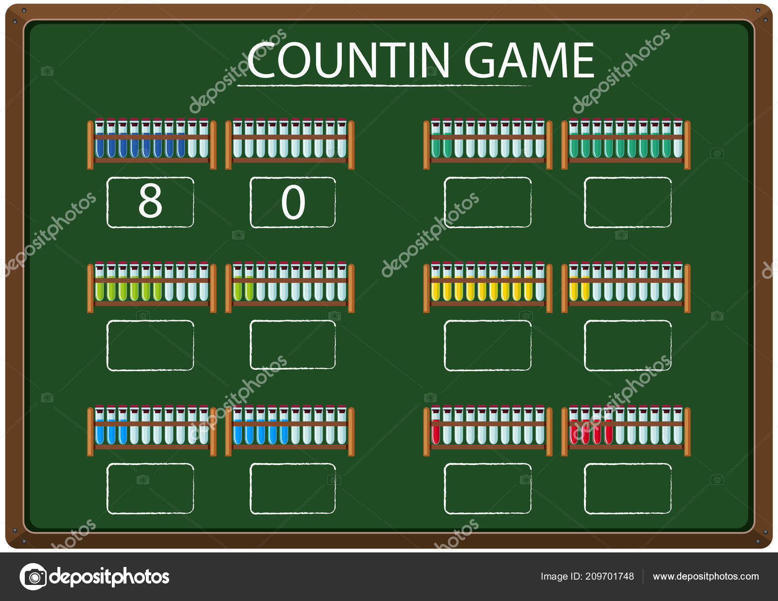 Counting Game Chalkboard Illustration Stock Vector Image by ©brgfx ...