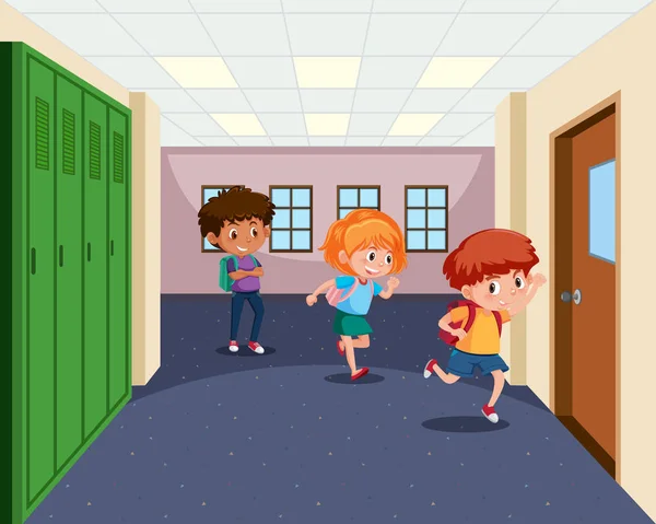 151 School hallway cartoon Stock Illustrations | Depositphotos