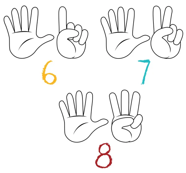 Counting fingers Vector Images | Depositphotos