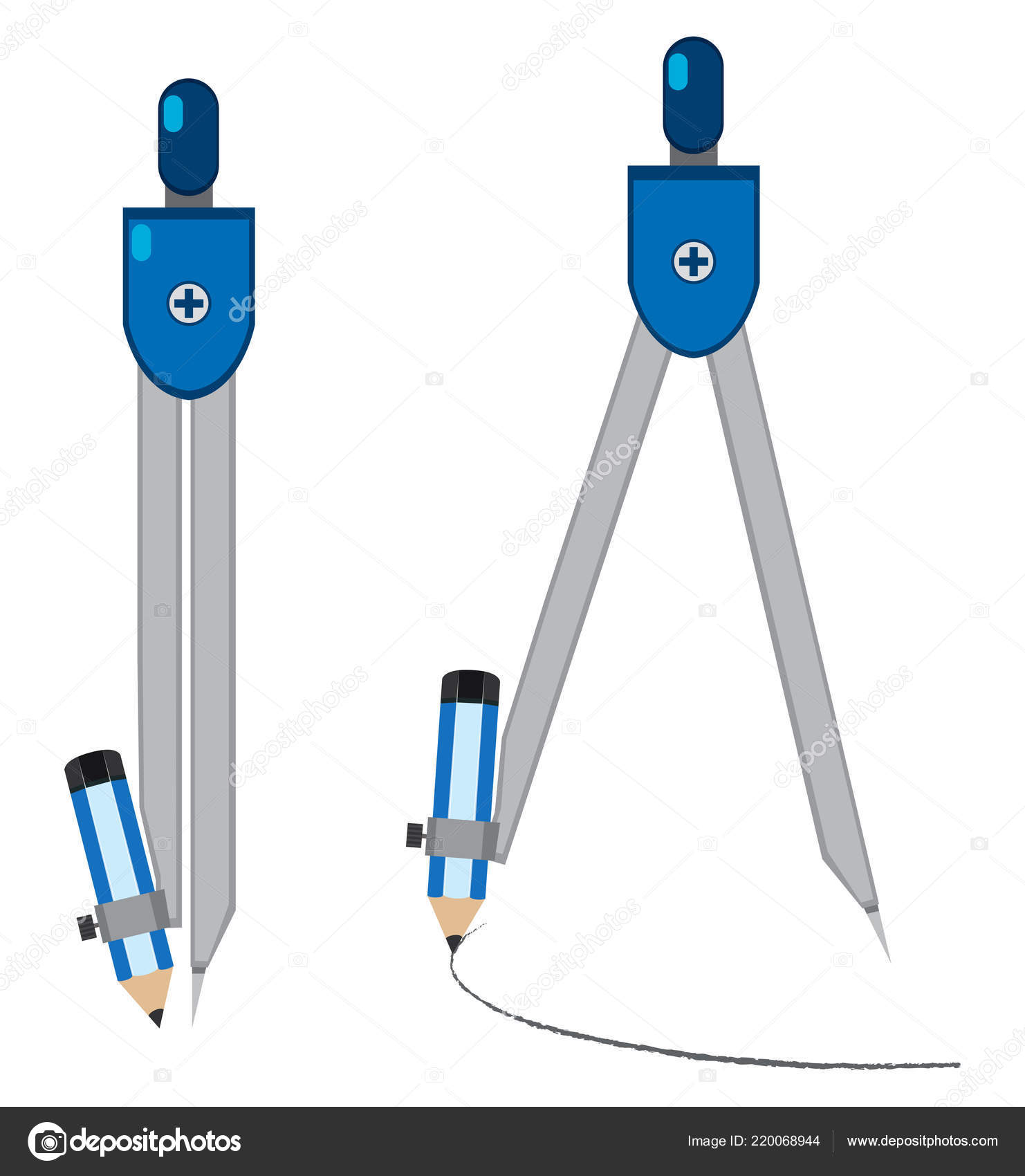 Math Drafting Compasses Equipment Illustration — Stock Vector © brgfx ...