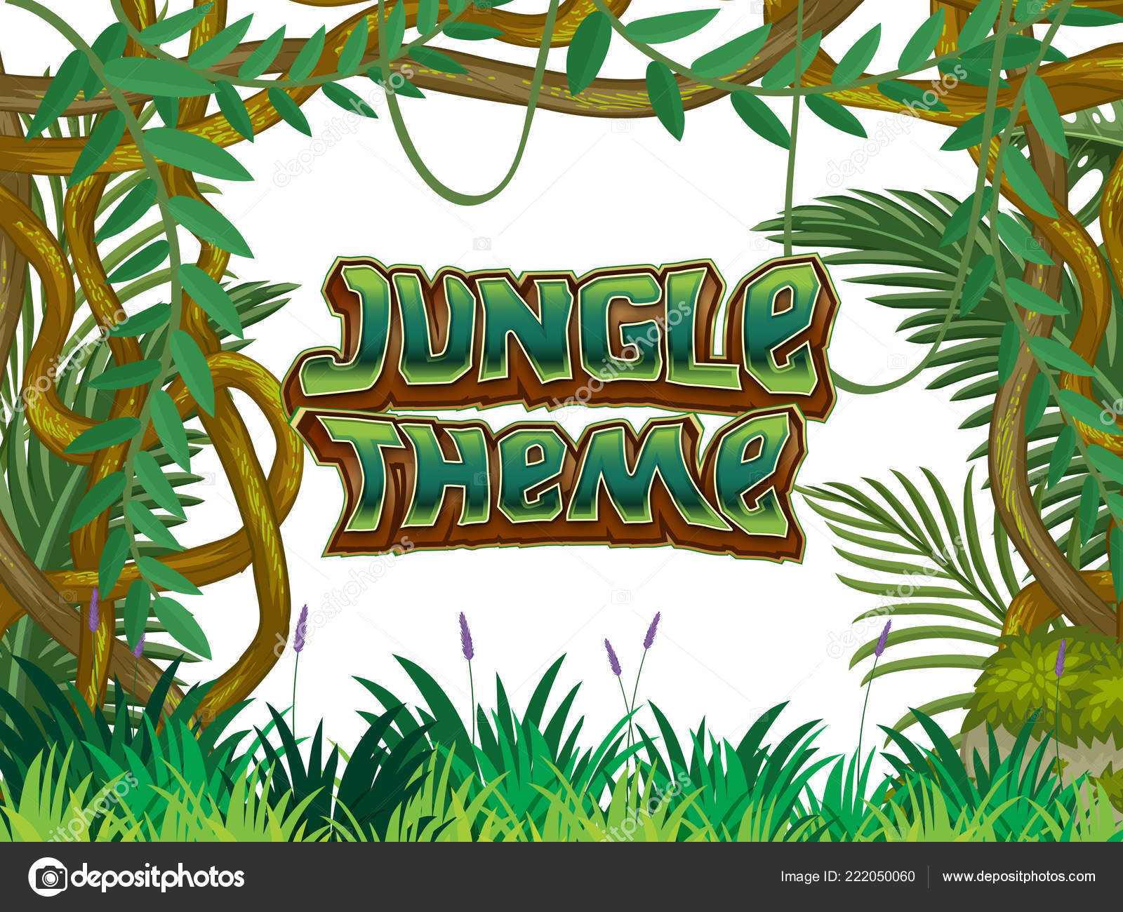 Jungle Theme Nature Scene Illustration Stock Illustration by ©brgfx ...