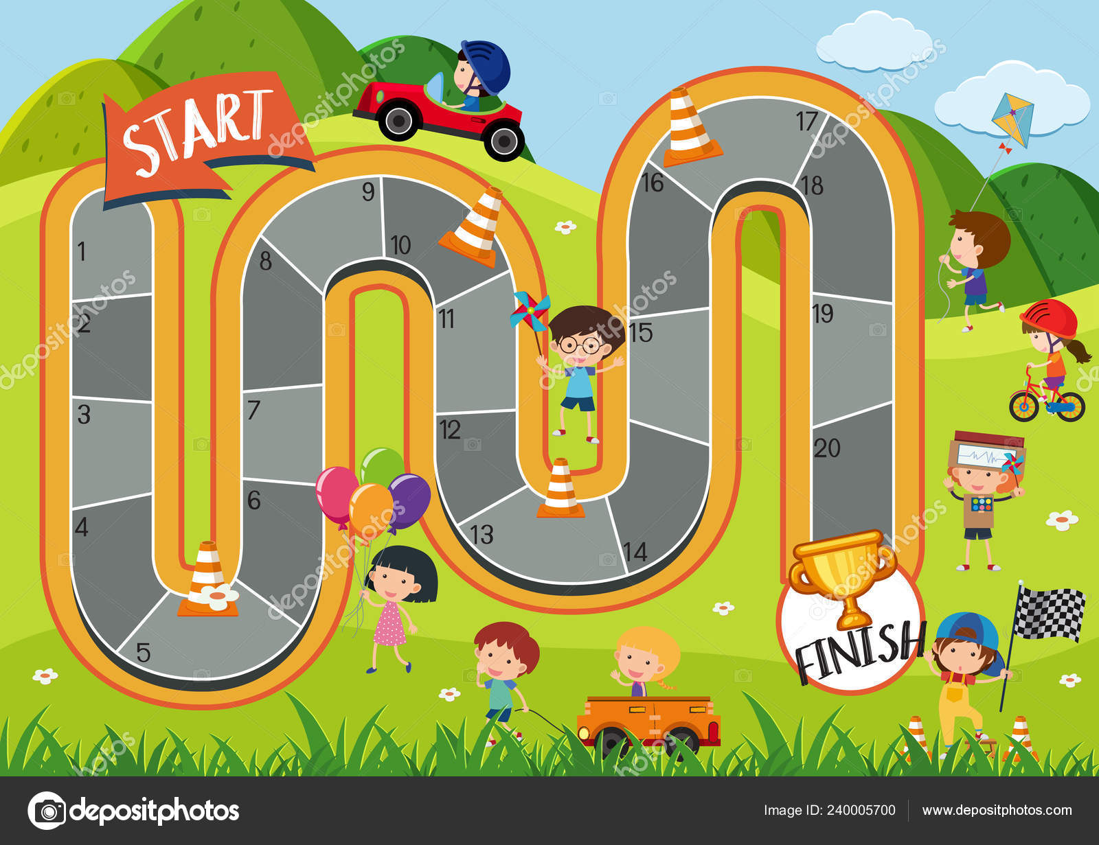 Children Race Maze Game Template Illustration Stock Vector by ©brgfx ...