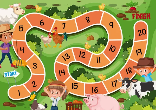 Snakes Ladders Board Game Template Illustration Stock Vector by ©brgfx ...