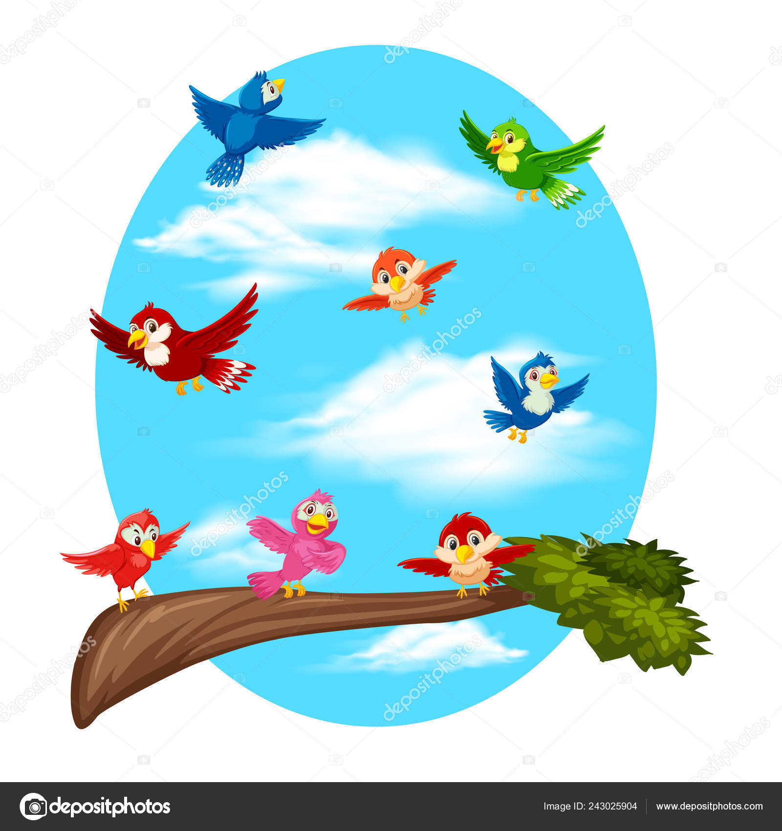Cartoon Images Of Birds Flying In The Sky Cartoon Birds Are Flying In
