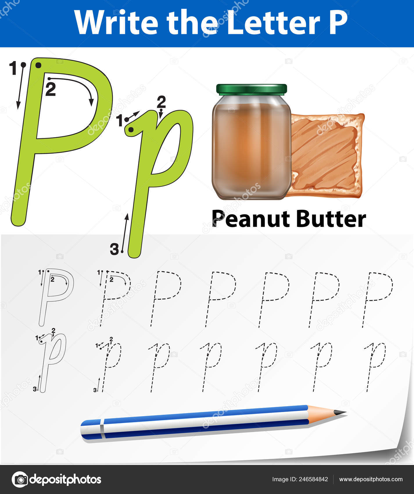 Letra Trazar Hojas Trabajo Del Alfabeto Ilustración Vector de stock ...