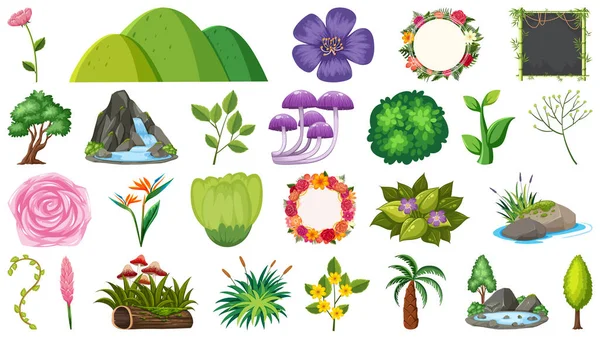 Large set of nature objects Stock Vector by ©brgfx 279036906