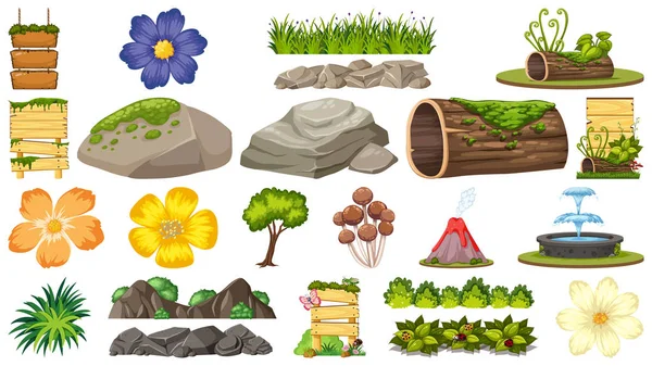 Large set of nature objects Stock Vector by ©brgfx 279036906