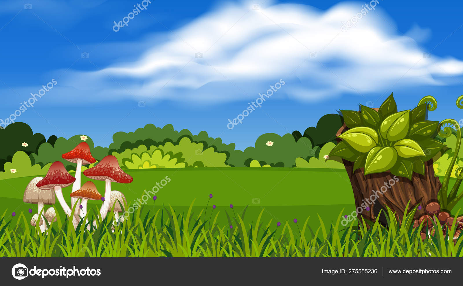 A simple nature scene Stock Vector Image by ©brgfx #275555236