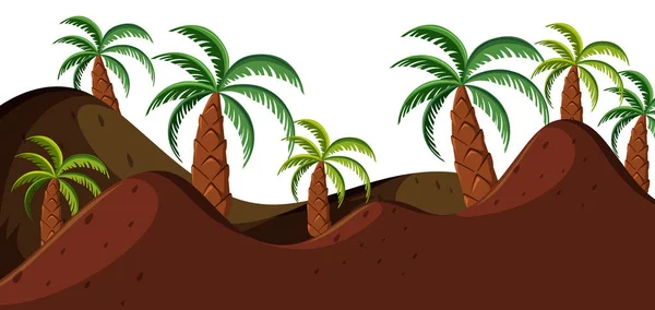 Silhouette Coconut Trees White Background Illustration Stock Vector by ...