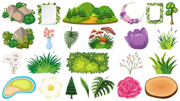 Large set of nature objects Stock Vector by ©brgfx 279036906