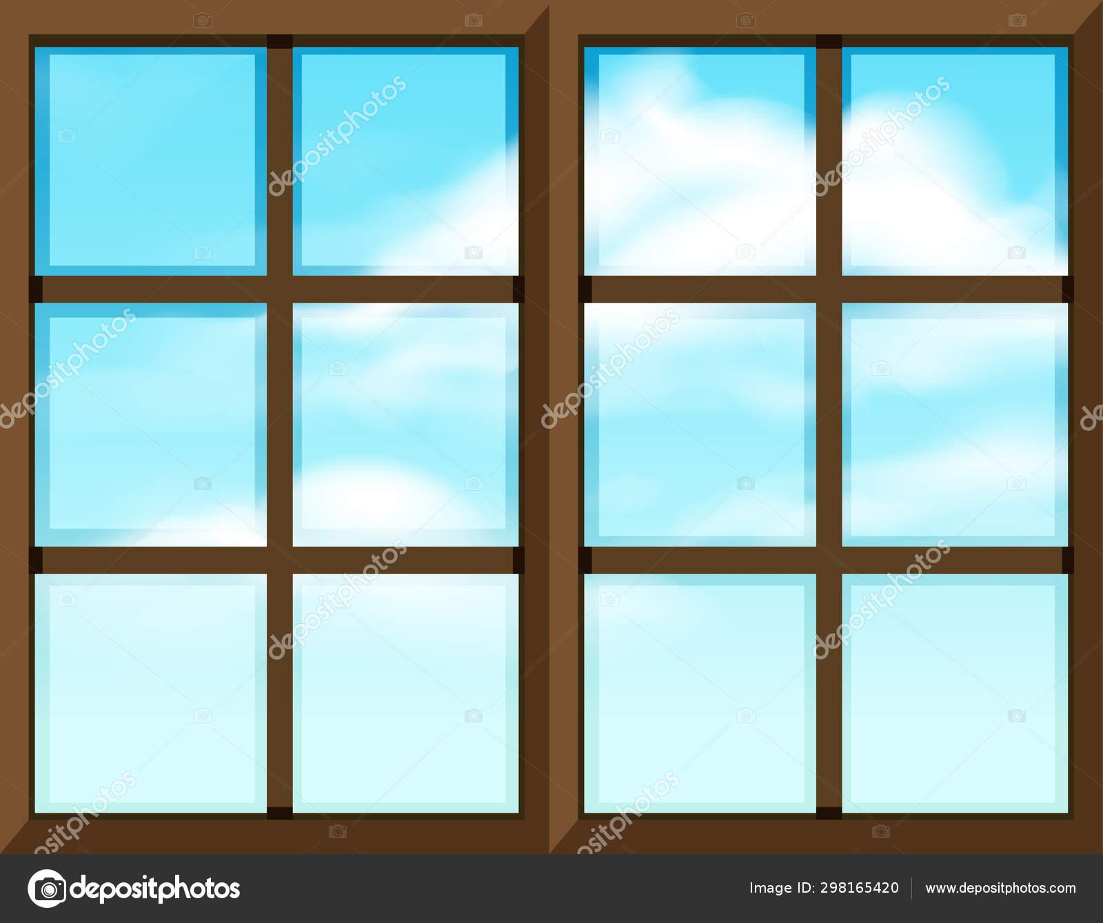 Closed Window Frame Clipart