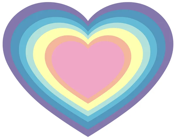 Pastel Rainbow Heart Isolated Transparent Background Illustration Stock ...