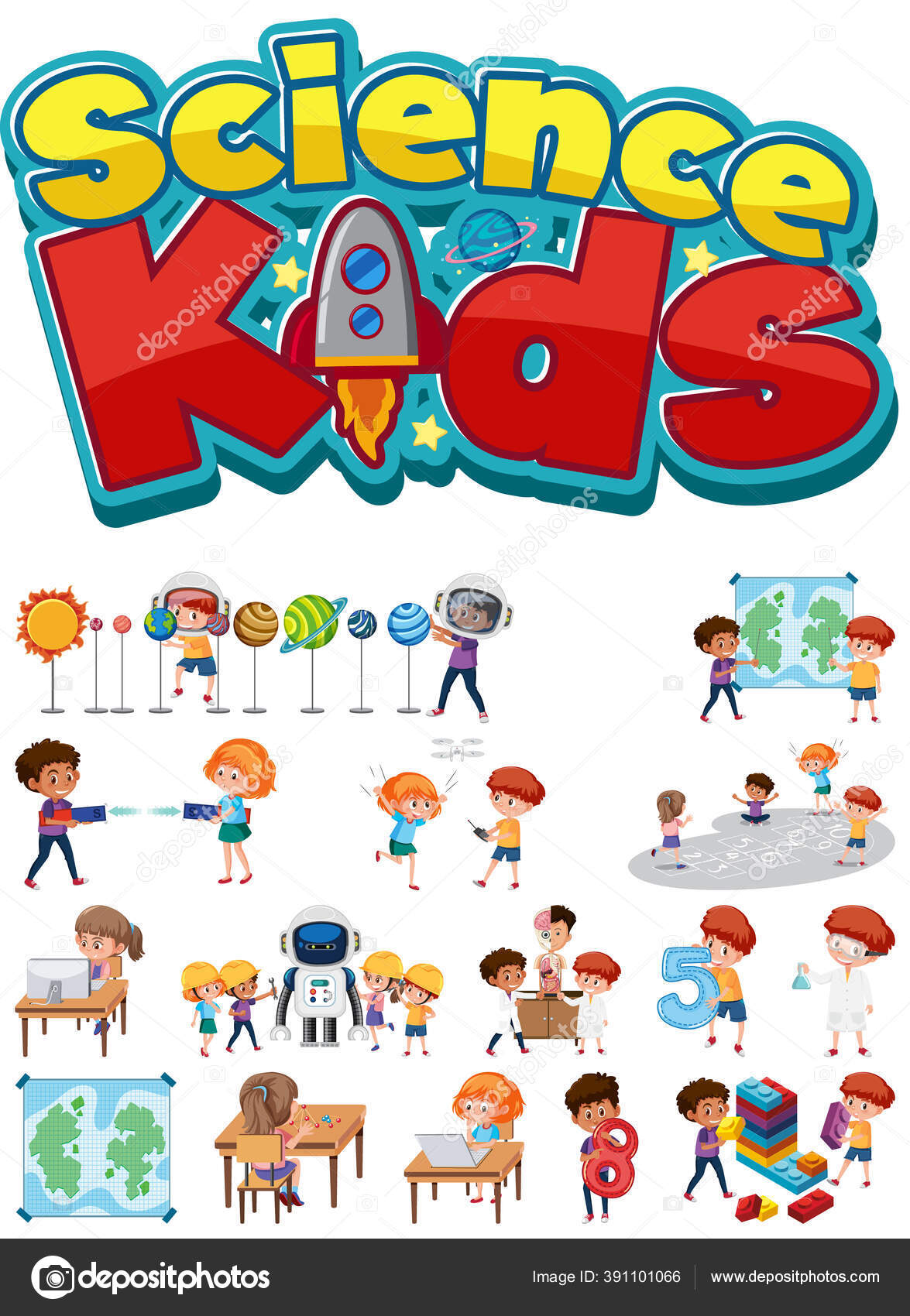 Clipart Science Class Science Teacher Experimenting In Classroom Stock