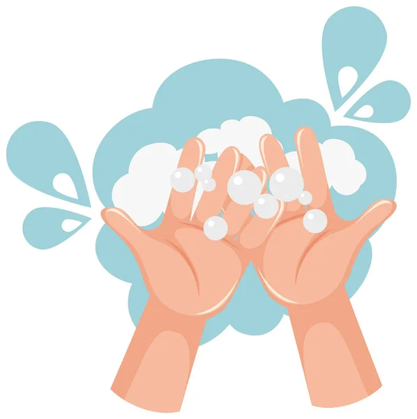 Cleaning Hands Icon White Background Illustration Stock Vector by ...