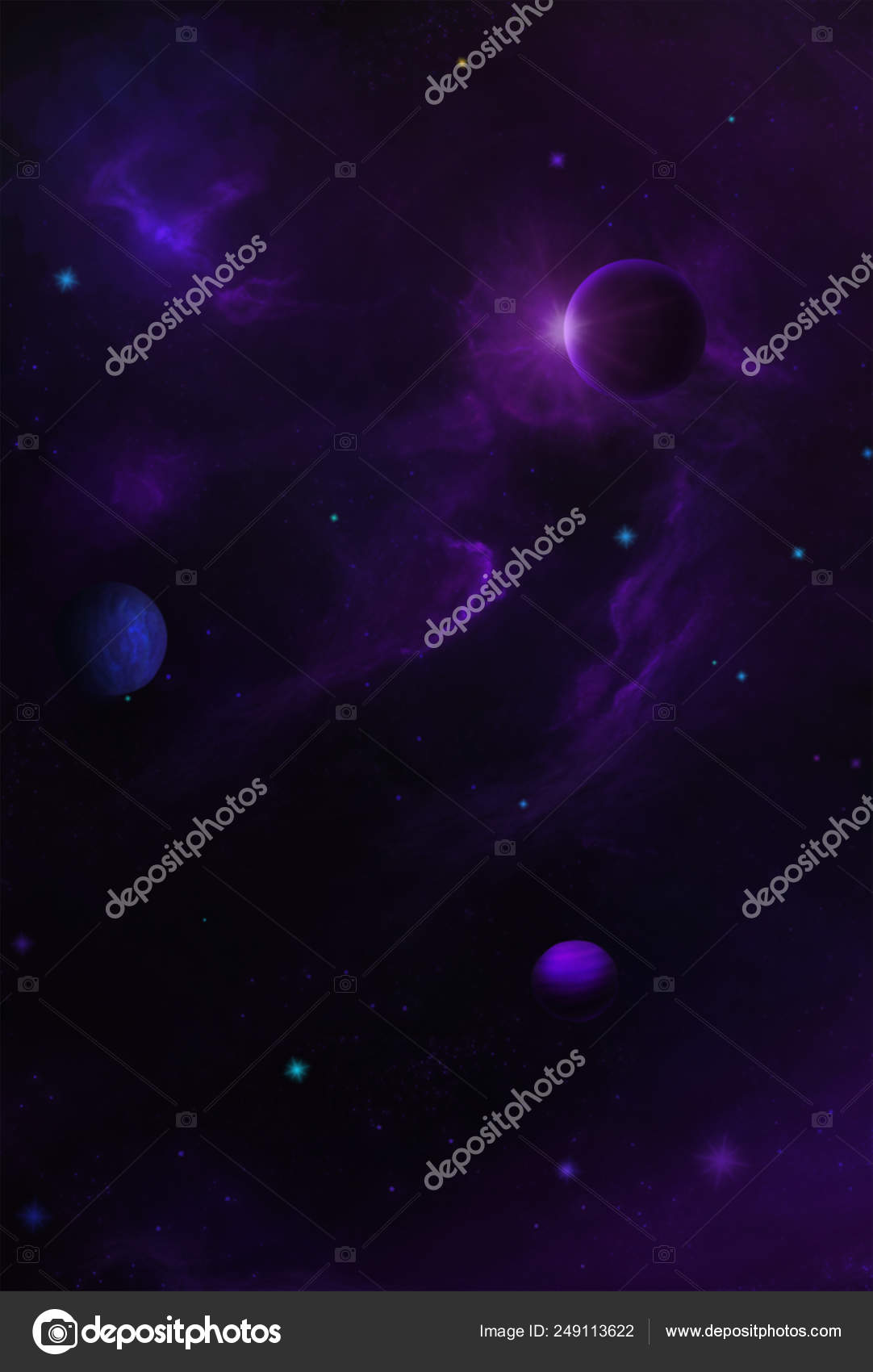 Irreal Espacio Mágico Ilustración Como Fondo — Foto de stock © NextMars ...