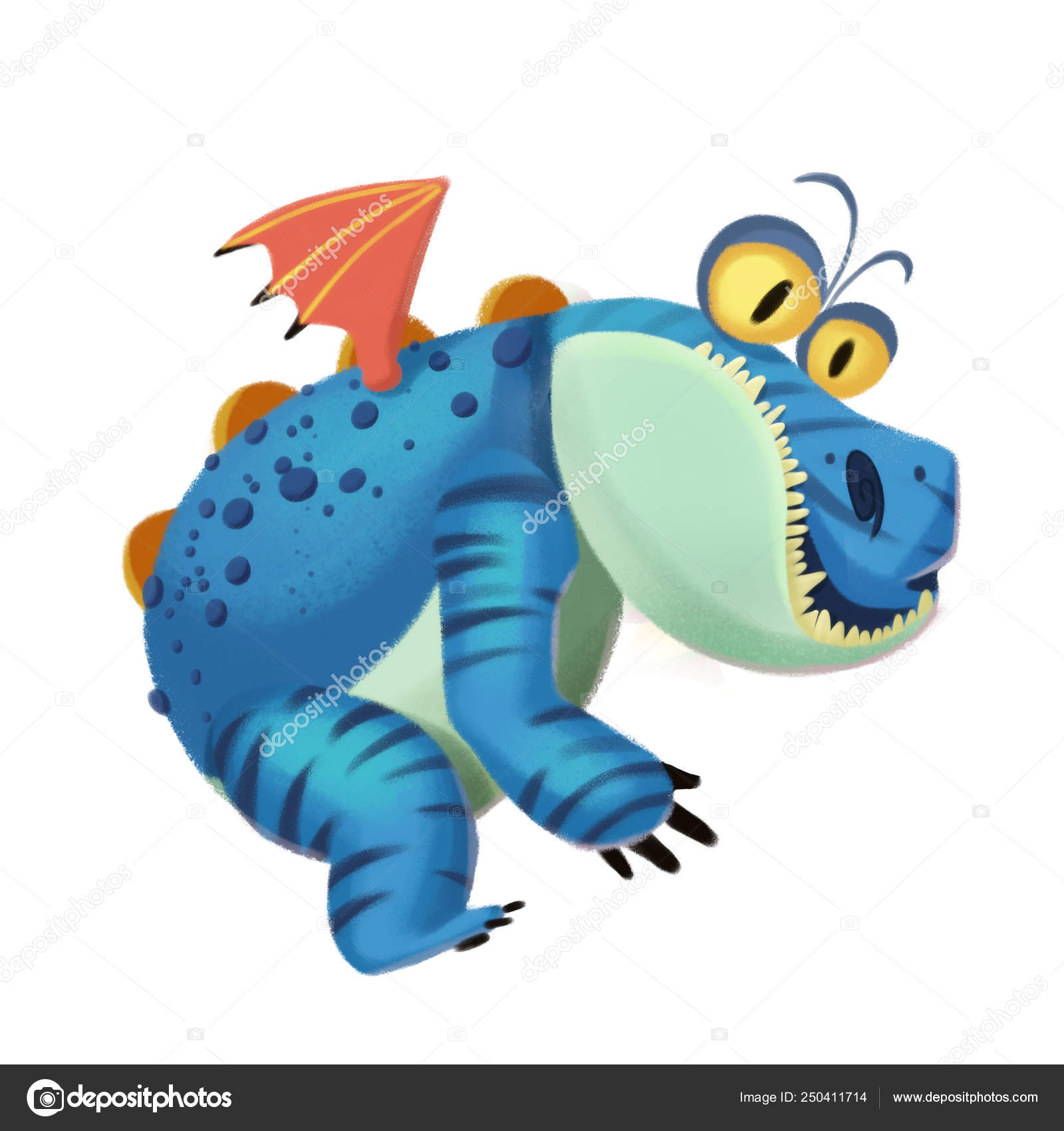 Sloth Dragon Monster Isolated White Background Realistic Fantastic ...