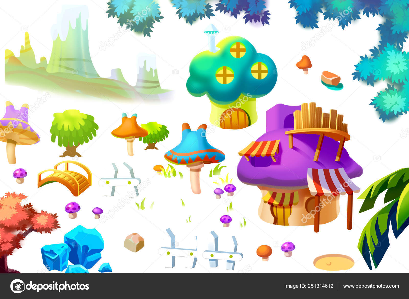 Close View Various Elements Set Illustration Stock Photo by ©NextMars ...