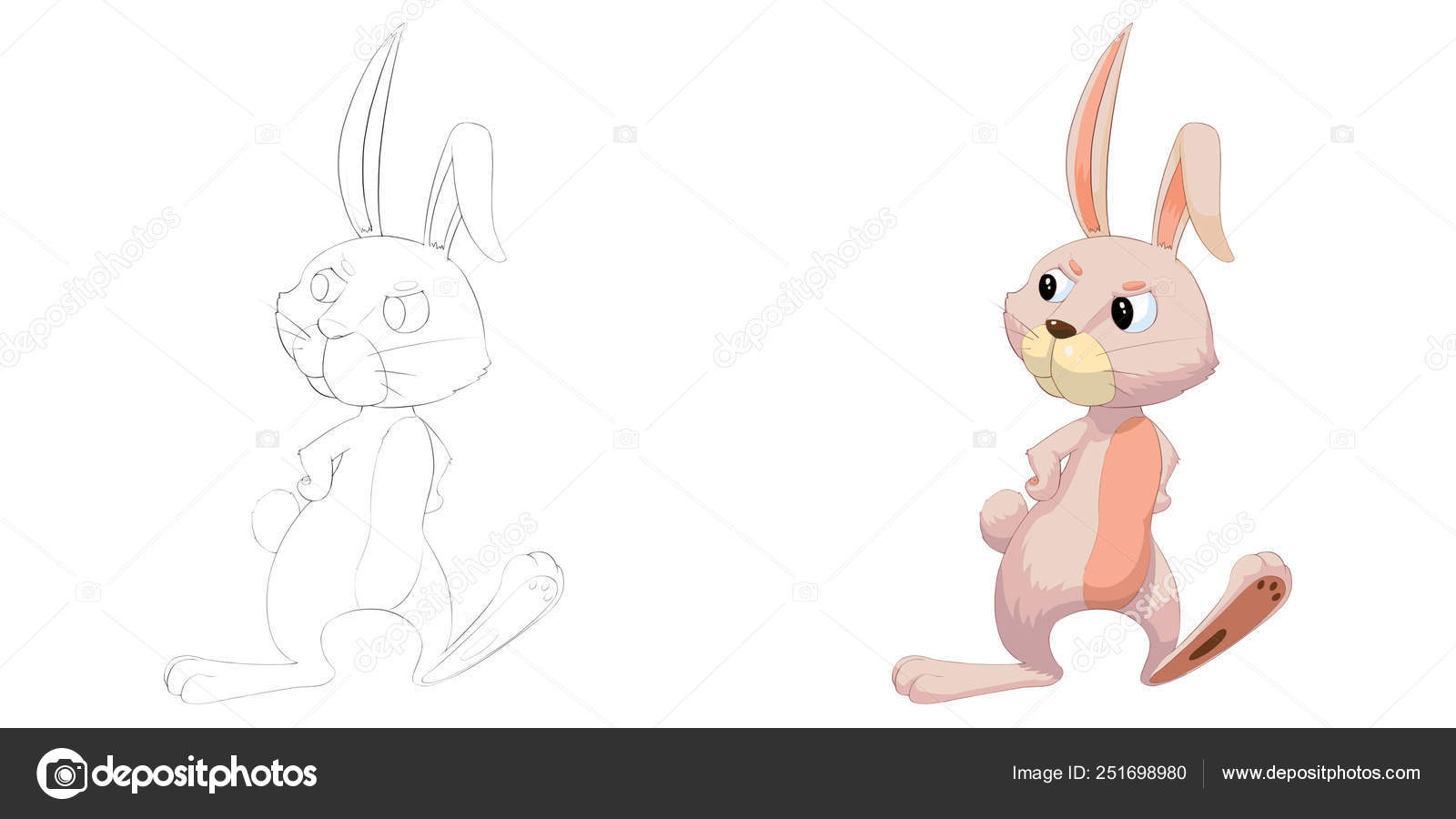 Cute Illustration Rabbit Isolated White Background Stock Photo by ...