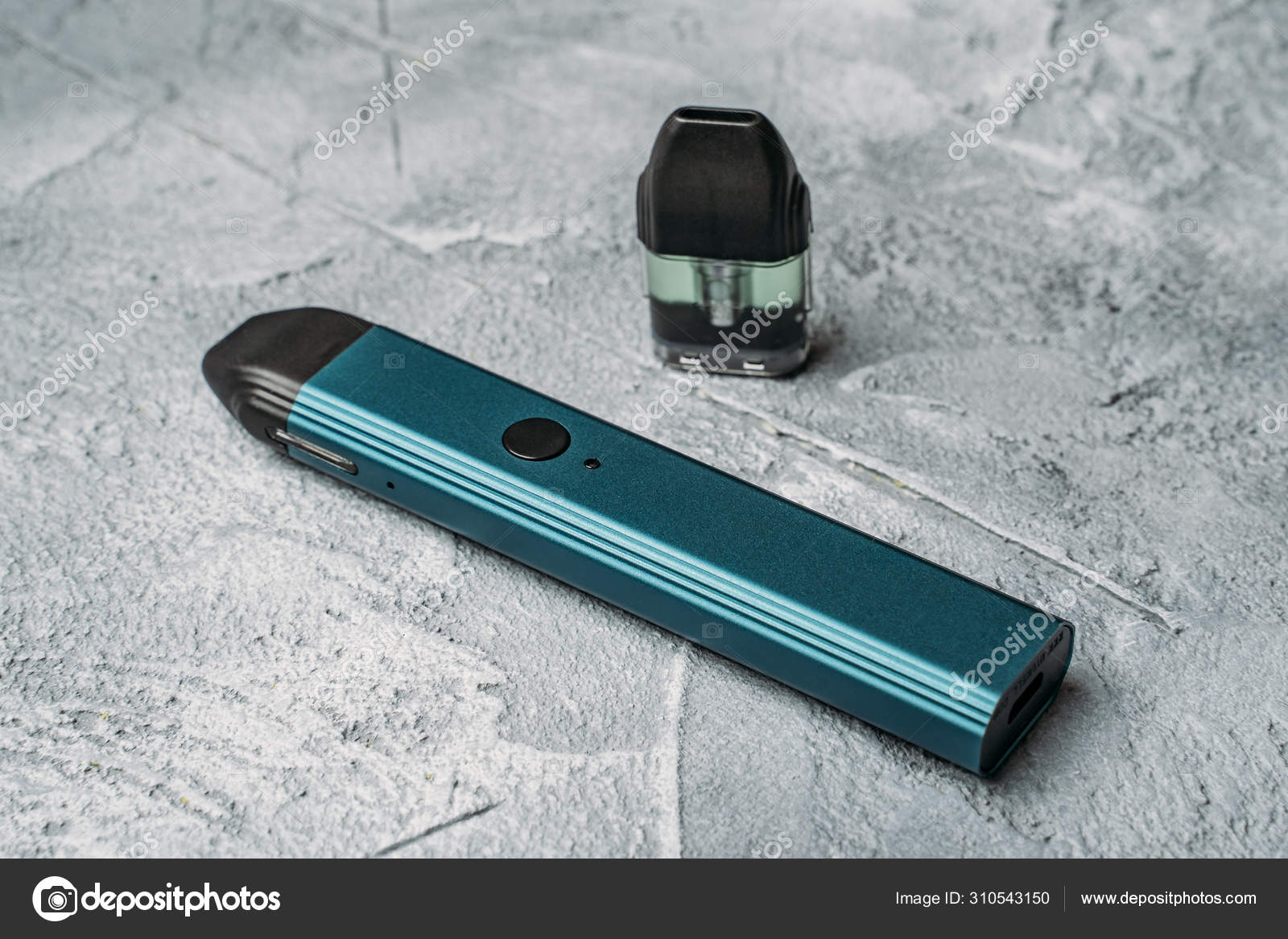 Vape pod system or pod mod with changeable cartridges close up - newest ...