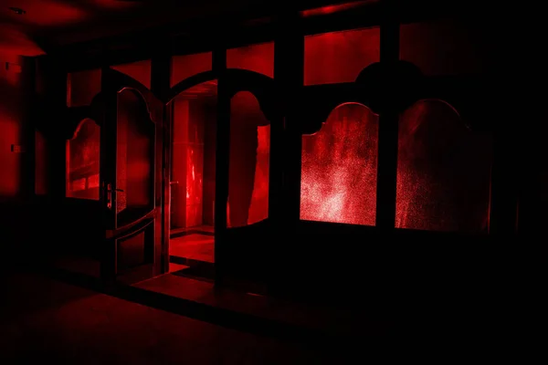 Silhouette Unknown Shadow Figure Door Closed Glass Door Silhouette ...