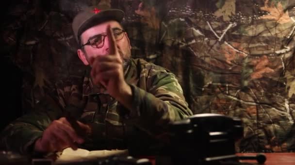 Evil Dictator Sitting Table Angry Communist General Sitting Headquarter ...