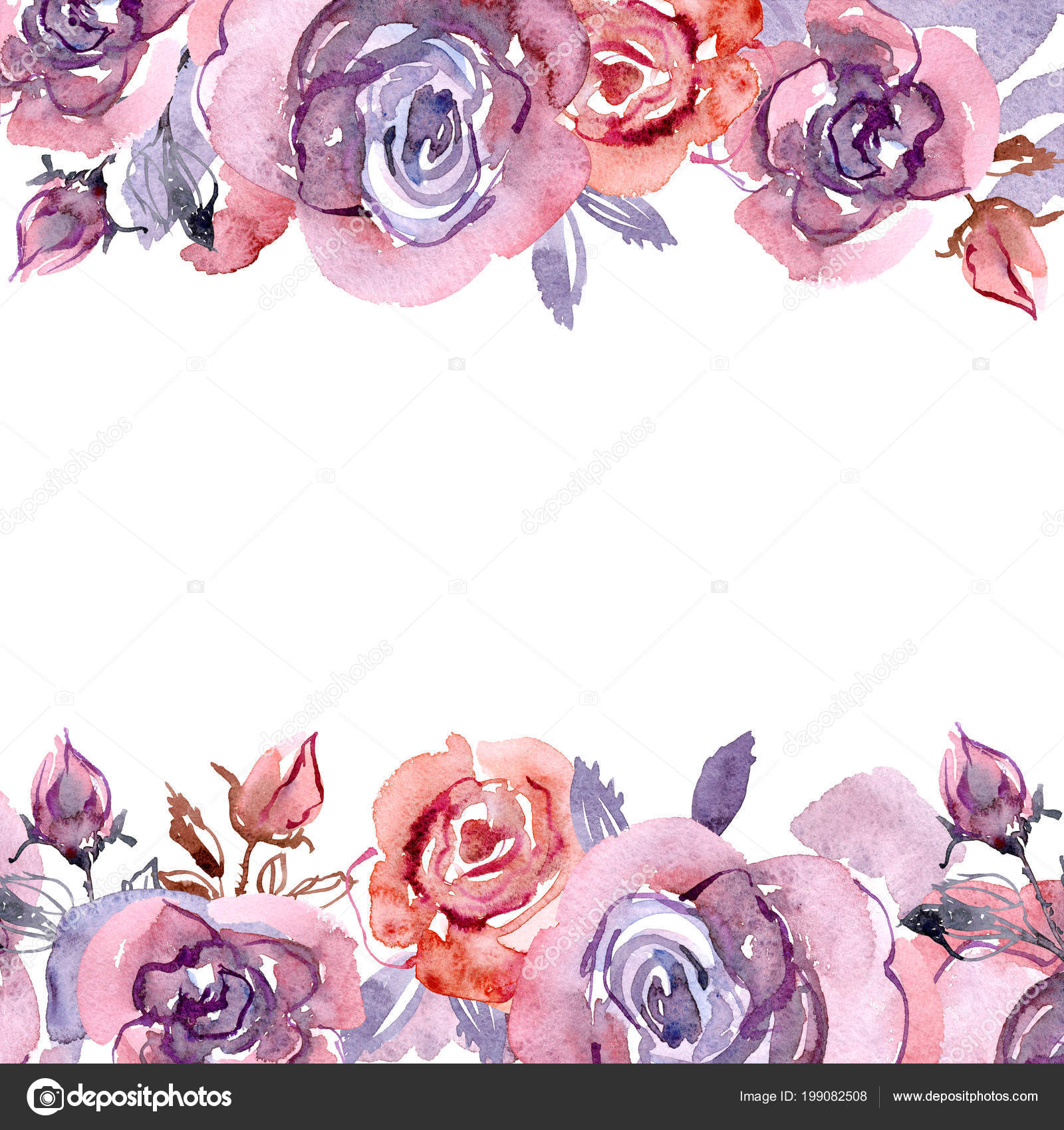 Fondo De Flores De Acuarela Moradas FONDOS Salvia Púrpura Pastel.