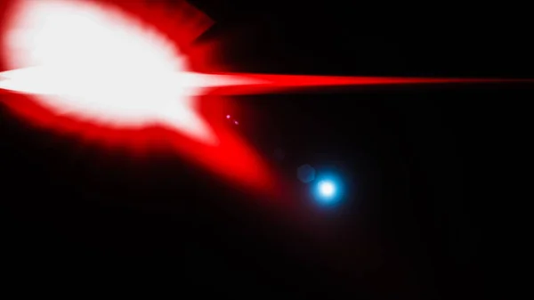 Realistic Len flare glow light effect on black background. Optic ...