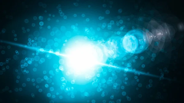 Realistic Len flare glow light effect on black background. Optic ...